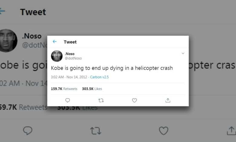 Weird 2012 tweet predicted Kobe Bryant's death in helicopter crash ...