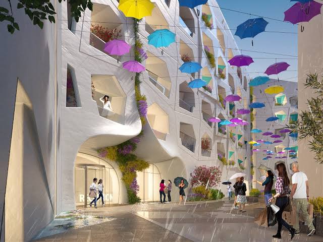 The world's first climate-controlled 'Raining Street' will offer year ...